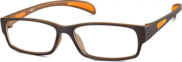 Zenni Rectangle Full Rim Eyeglasses - Brown