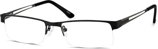 Zenni Classic Rectangle Half-rim Eyeglasses - Black