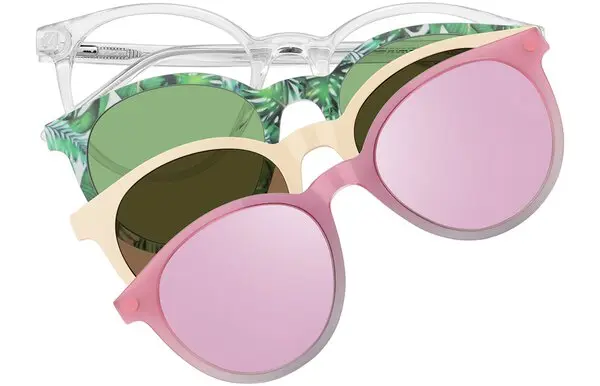 Zenni Round Frame With Snap-on Sunlens - Clear