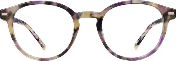 Zenni Round Frame With Snap-on Sunlens - Purple Tortoiseshell
