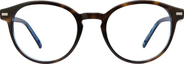 Zenni Round Glasses With Snap-on Sunlens - Tortoiseshell