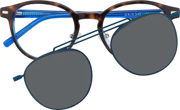 Zenni Round Frame With Snap-on Sunlens - Tortoiseshell
