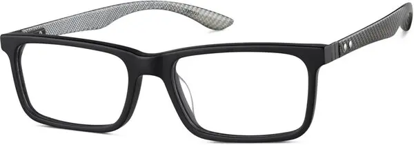 Zenni Rectangle Full Rim Eyeglasses - Black
