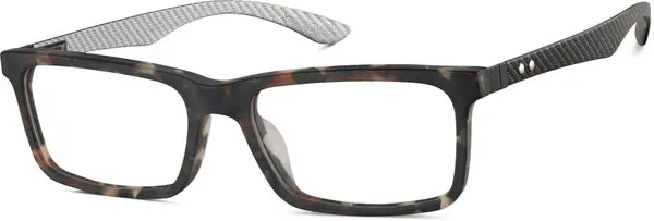 Zenni Rectangle Full Rim Eyeglasses - Tortoiseshell