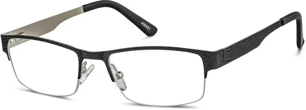 Zenni Rectangle Half-rim Eyeglasses - Black