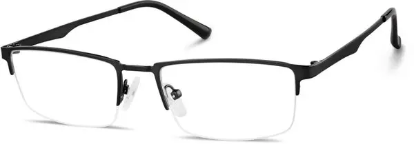 Zenni Rectangle Half-rim Eyeglasses - Black