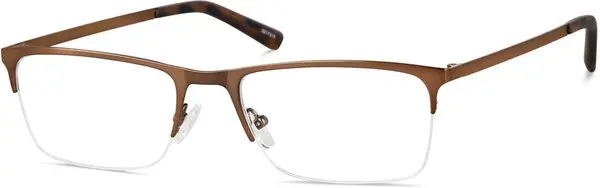 Zenni Rectangle Half-rim Eyeglasses - Copper