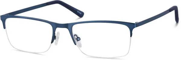 Zenni Rectangle Half-rim Eyeglasses - Peacock
