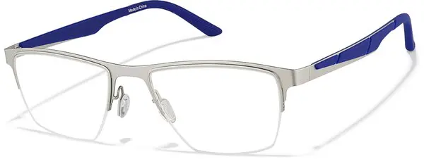 Zenni Rectangle Half-rim Eyeglasses - Silver