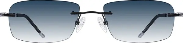 Zenni Lightweight Square Rimless Eyeglasses With Titanium Frame - Black