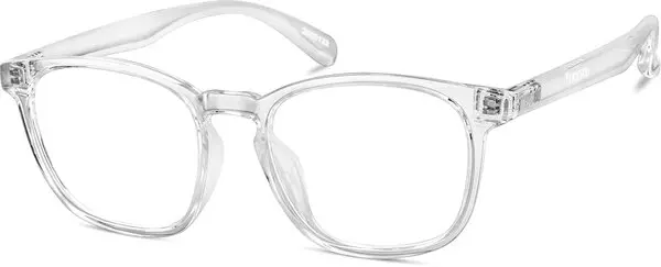 Zenni Classic Square Full Rim Frame - Clear