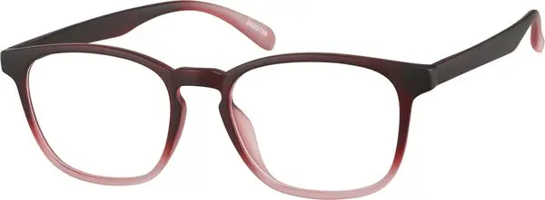 Zenni Classic Square Full Rim Frame - Pink Ombre