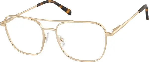 Zenni Aviator Full Rim Eyeglasses - Gold
