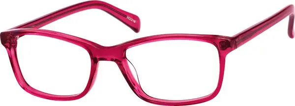 Zenni Full Rim Rectangle Eyeglasses - Red