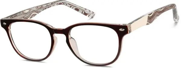 Zenni Square Full Rim Glasses - Brown