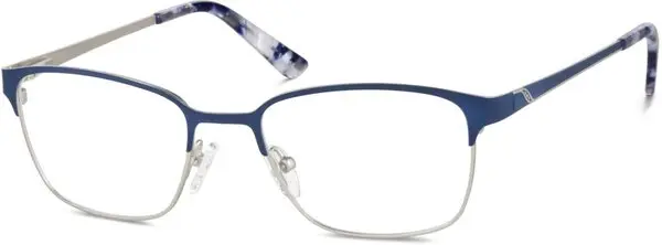 Zenni Browline Metal Full Rim Eyeglasses Frame - Navy