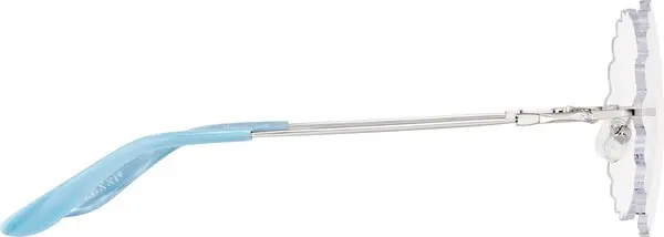 Zenni Geometric Rimless Flex Titanium Frame - Silver