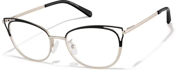 Zenni Cat-eye Stainless Steel Full Rim Frame - Black