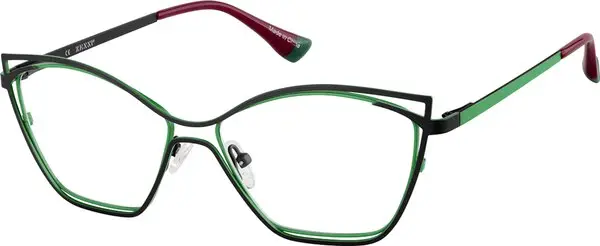 Zenni Cat-eye Stainless Steel Full Rim Frame - Black