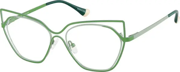 Zenni Cat-eye Full Rim Eyeglasses - Green