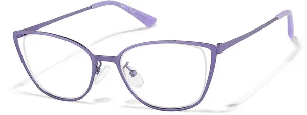 Zenni Cat-eye Full Rim Stainless Steel Frame Glasses - Purple