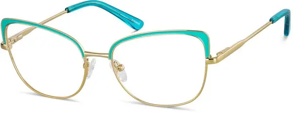 Zenni Cat-eye Full Rim Eyeglasses - Turquoise