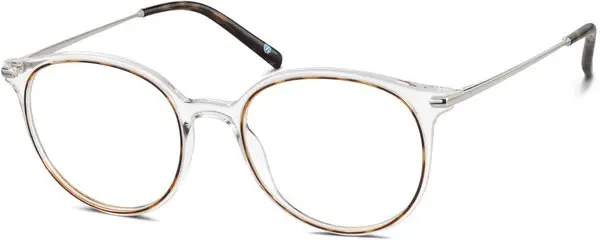 Zenni Minimalist Round Full Rim Eyeglasses - Clear