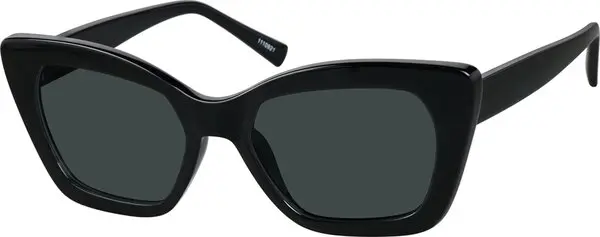 Zenni Cat-eye Full Rim Sunglasses - Black