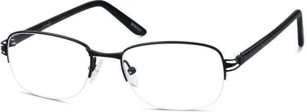 Zenni Oval Half-rim Eyeglasses - Black