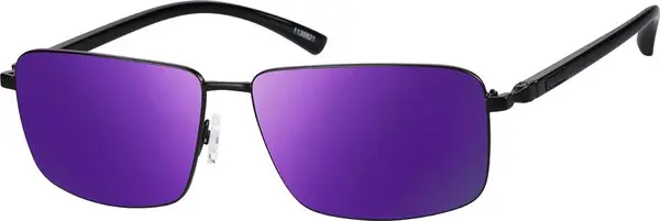 Zenni Rectangle Full Rim Sunglasses - Black