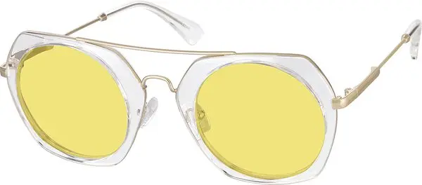 Zenni Geometric Full Rim Sunglasses - Clear