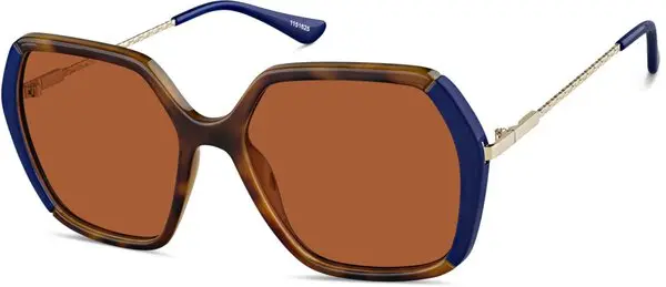 Zenni Geometric Full Rim Sunglasses - Tortoiseshell