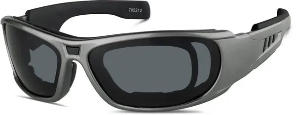 Zenni Sporty Wrap-around Full Rim Sports Glasses - Gray