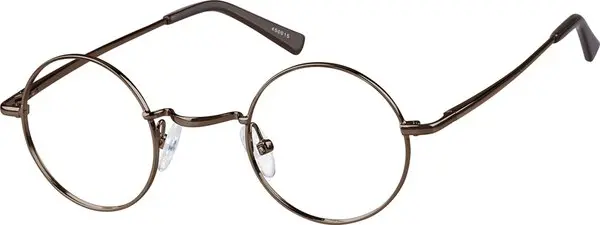 Zenni Round Eyeglasses Stainless Steel Full Rim - Brown