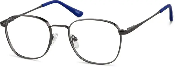 Zenni Metal Full Rim Square Frame Eyeglasses - Graphite