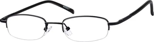 Zenni Retro Oval Half-rim Eyeglasses - Black