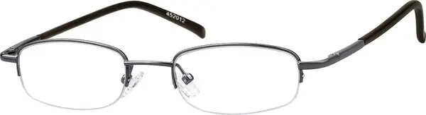Zenni Retro Oval Half-rim Eyeglasses - Gray