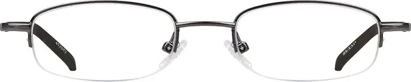Zenni Retro Oval Half-rim Eyeglasses - Gray