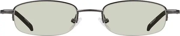 Zenni Retro Oval Half-rim Eyeglasses - Gray