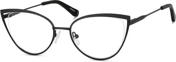 Zenni Vintage Cat-eye Glasses Full Rim Frame - Black