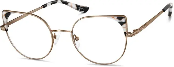 Zenni Vintage Cat-eye Glasses Full Rim Frame - Brown