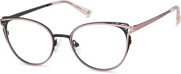 Zenni Vintage Cat-eye Glasses Full Rim Frame - Rose Gold