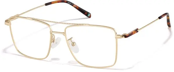 Zenni Aviator Eyeglasses Titanium Full Rim Frame - Gold