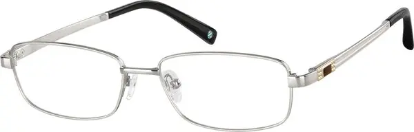 Zenni Lightweight Titanium Rectangle Eyeglasses - Silver