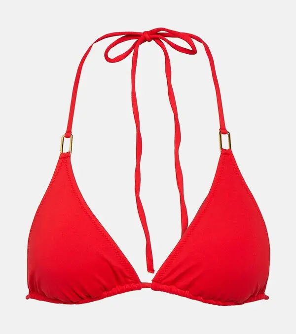 Melissa Odabash Cancun Triangle Bikini Top - Red