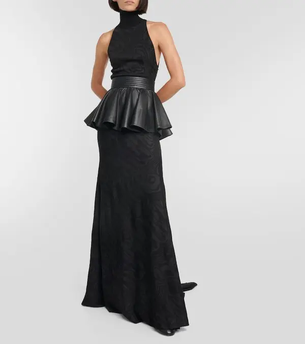 Alaïa Patterned Turtleneck Gown