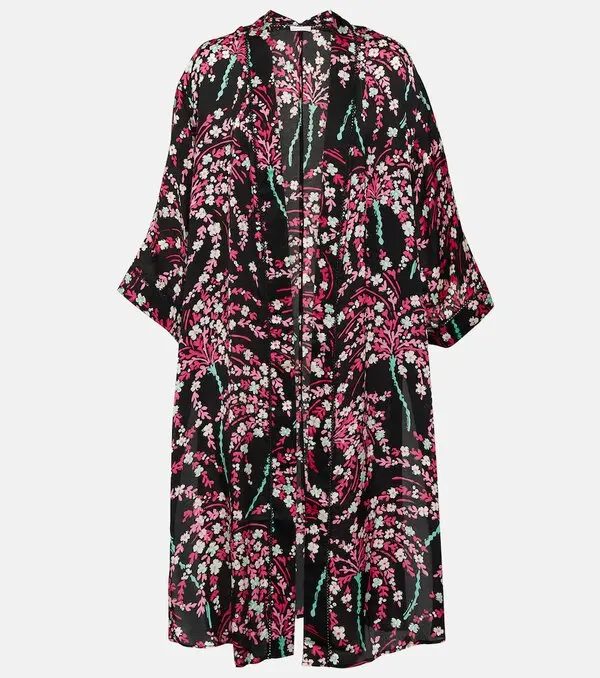Poupette St Barth Erica Printed Robe - Black