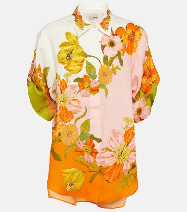 ALEMAIS Alémais Silas Printed Linen Shirt