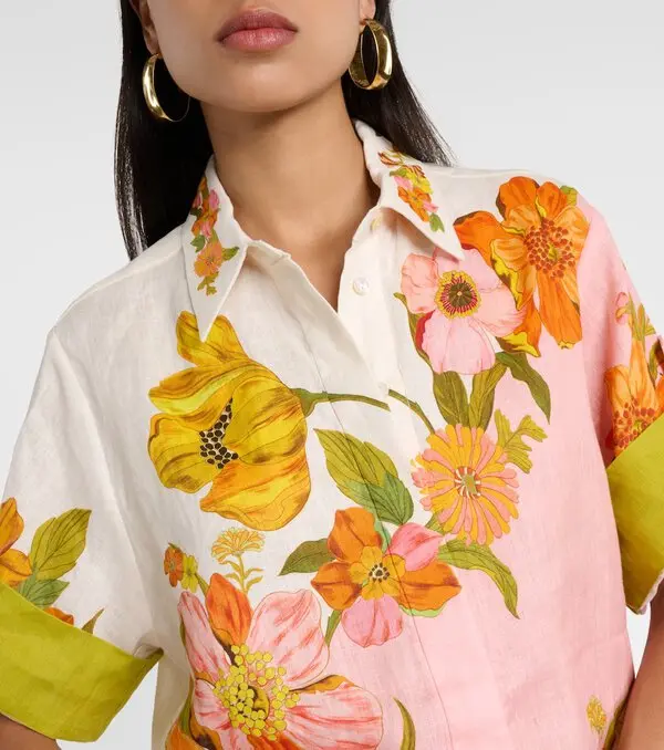 ALEMAIS Alémais Silas Printed Linen Shirt