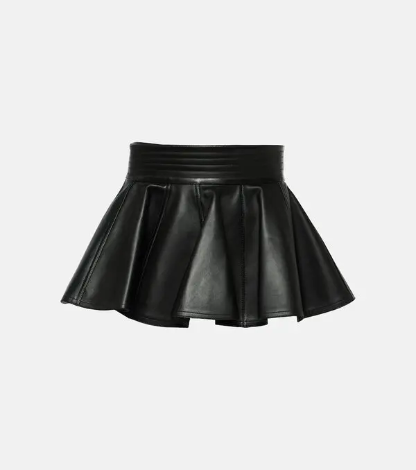 Alaïa Peplum Leather Belt - Black
